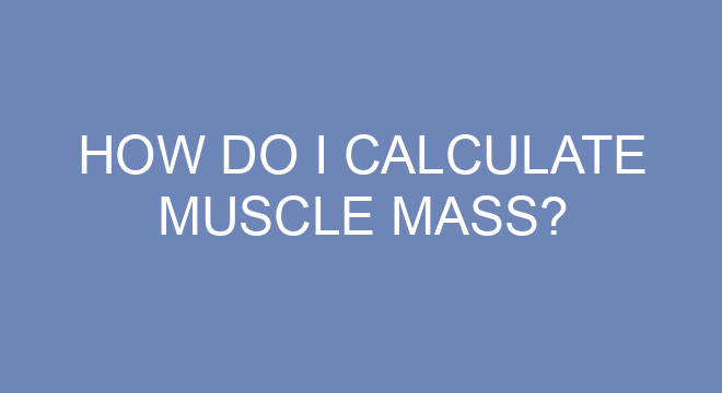 How do I calculate muscle mass? – TheFitnessFAQ