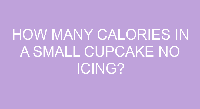 How Many Calories In A Small Cupcake No Icing?