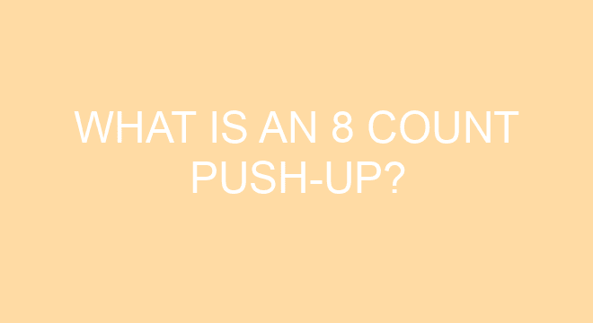 What Is An 8 Count Push Up